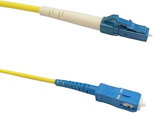 Amazon.com: 3ft (1m) singlemode simplex LC/UPC to SC/APC 9 Micron Fiber ...
