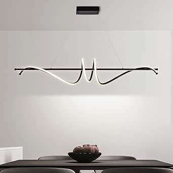 TCHAUSGZUS Modern Minimalist LED Linear Pendant Light, Dimmable Linear ...