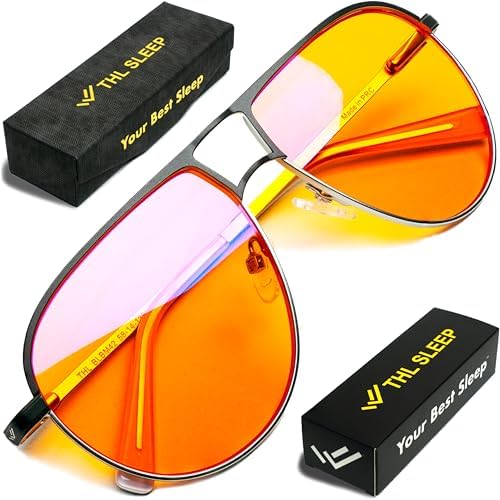 Amazon.com: Orange Blue Light Blocking Glasses for Better Sleep - 99.5% ...