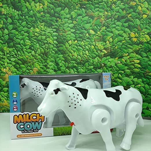 Buy Walking Milch Cow Funny Toy with Light and Sound for Kids Battery ...
