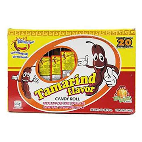 Amazon.com : El Azteca Tamarind Candy Roll, 20 Count (SUGAR CANDY ...