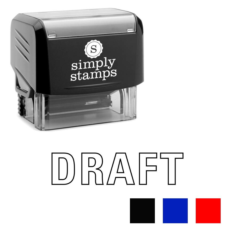Amazon.com : Draft Self-Inking Stamp with Pre-Installed Ink Pad ...