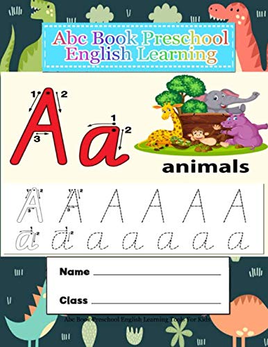 Abc Book Preschool English Learning Tools For Kids: Tracing Alphabet ...