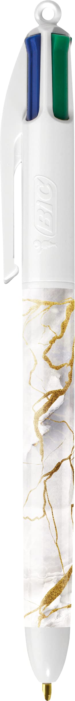 Bic 4 Colours Turquoise Marble Barrel Retractable 4 in 1 Ballpoint Pen ...