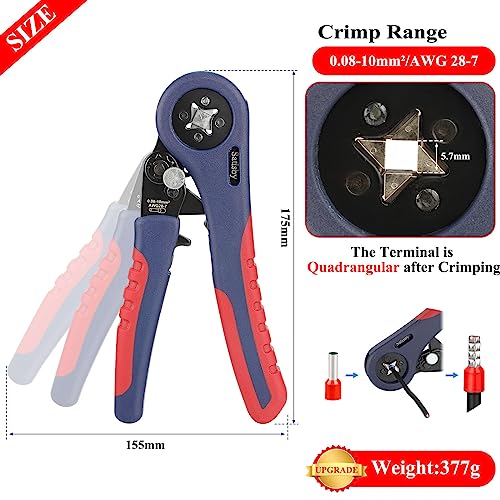 Bootlace Ferrule Crimping Tool,Crimping Tools 0.08-10mm,Ratchet Non ...