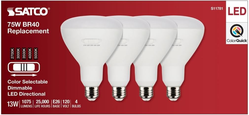 Satco S21410; 9 Watt PL 4-Pin LED; 1100 Lumens; G24q Base; CCT ...