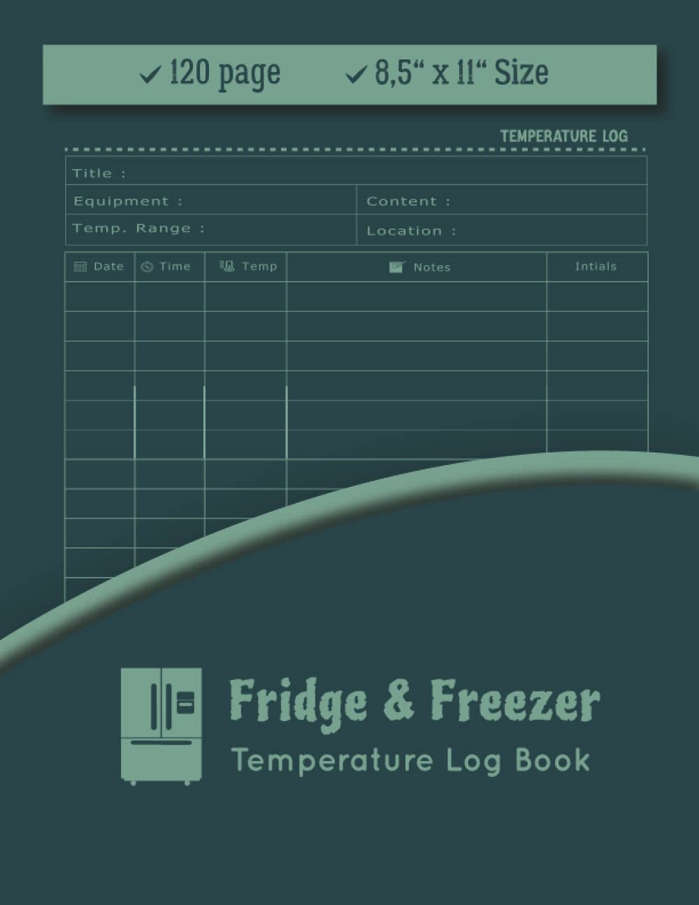 Buy Fridge Freezer Temperature Log Book: Food Quality control ...