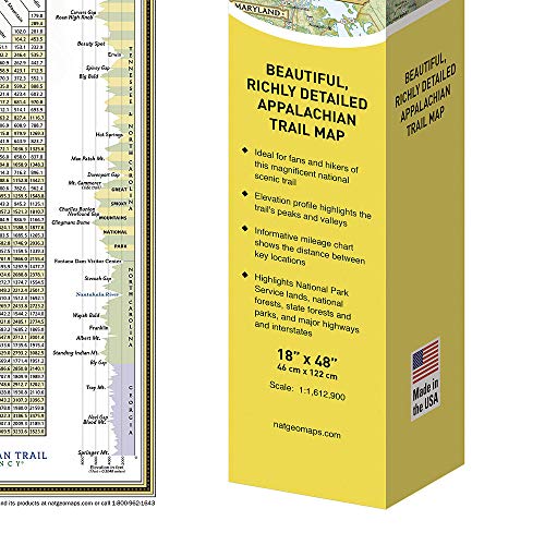 Snapklik.com : National Geographic Appalachian Trail Wall Map In Gift Box
