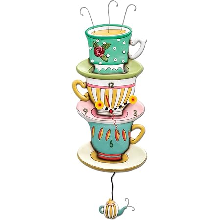Amazon.com: Allen Designs Spot of Tea Pendulum Clock : Home & Kitchen