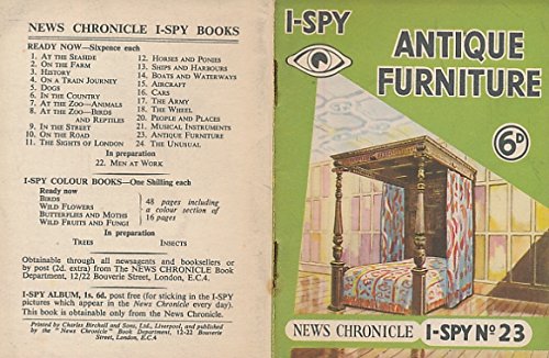 I-SPY ANTIQUE FURNITURE (I-SPY NO. 23): Big Chief I-Spy: Amazon.com: Books