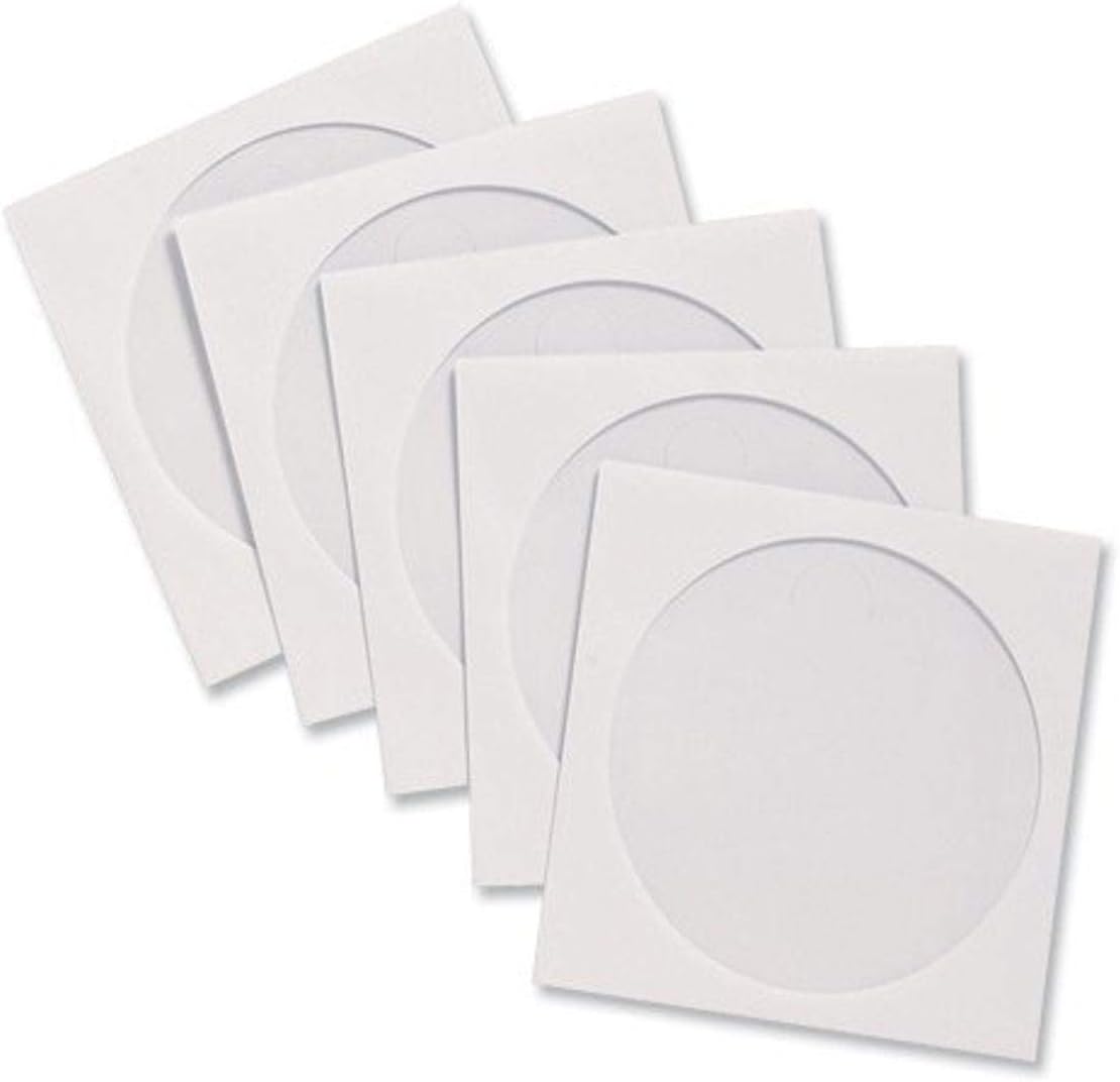 Compucessory CD Sleeve Envelopes Paper with Window W126xH126mm White ...