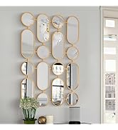 Amazon.com: Autdot Gold Wall Mirror Decorative for Wall Decor, 28" x 36 ...