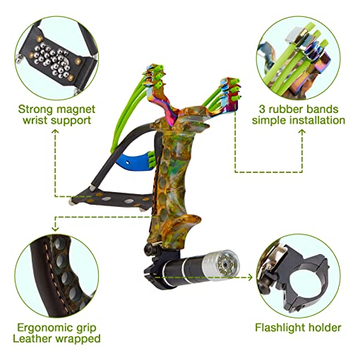Snapklik.com : Stainless Hunting Laser Slingshot High Velocity Catapult ...