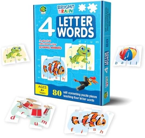 Buy The Book Tree Bright Brain 4 Letter Words Puzzle - Learn to Spell ...