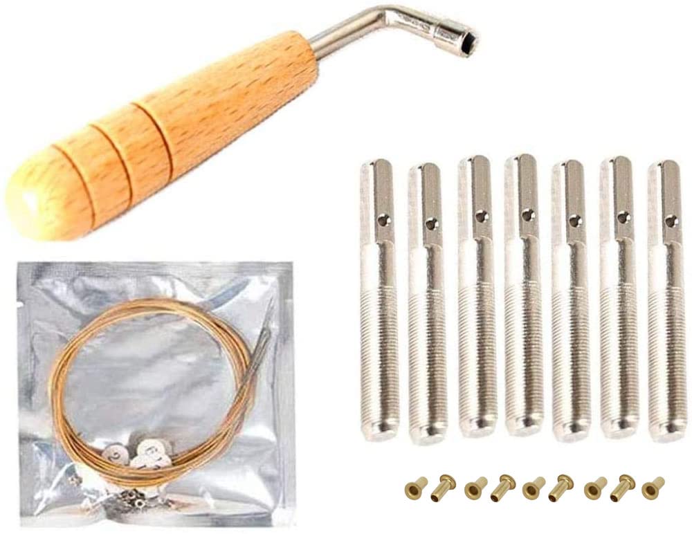 Snapklik.com : 7 Metal Harp String + 7pcs String Pin Nails + Tuning ...