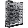 Homaxa Mesh File Organizer 5 Tier Black Wall Mount Hanging File ...