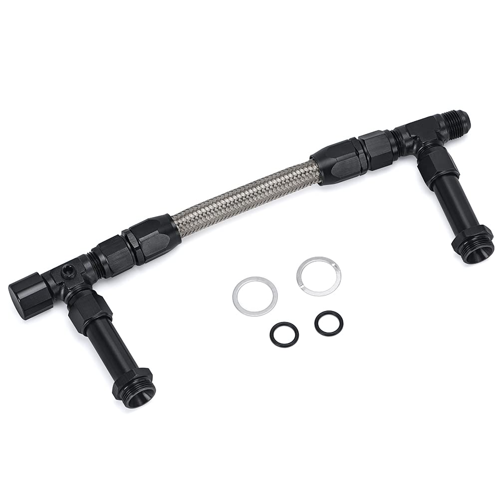Snapklik.com : Universal Black 8 AN Male Flare Dual Inlet 4150 Fuel ...
