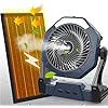 Amazon.com: Ausic 10W Misting Solar Fan, 250ml Portable Outdoor Fans ...