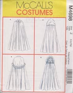 Amazon.com: McCall's Sewing Pattern M4698 Misses Historical Capes ...