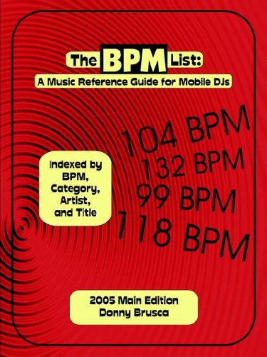 Buy The BPM List: A Music Reference Guide For Mobile DJs Book Online at ...