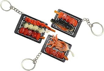 LALAFINA 3pcs Barbecue Keychain Korean Chicken Wings Alloy at Amazon ...