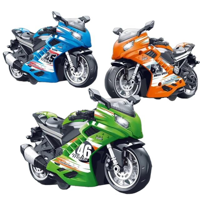 BUNZY Store Sport Racing Motorcycle Toy - Pull Back Motorcycle Toys ...