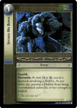 Amazon.com: LOTR TCG TTT TWO TOWERS FOIL SEVERED HIS BONDS 4C319 ...