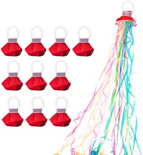 Amazon.com: Arouselove 10 PACK Streamer Poppers Hand Throw Plastic ...