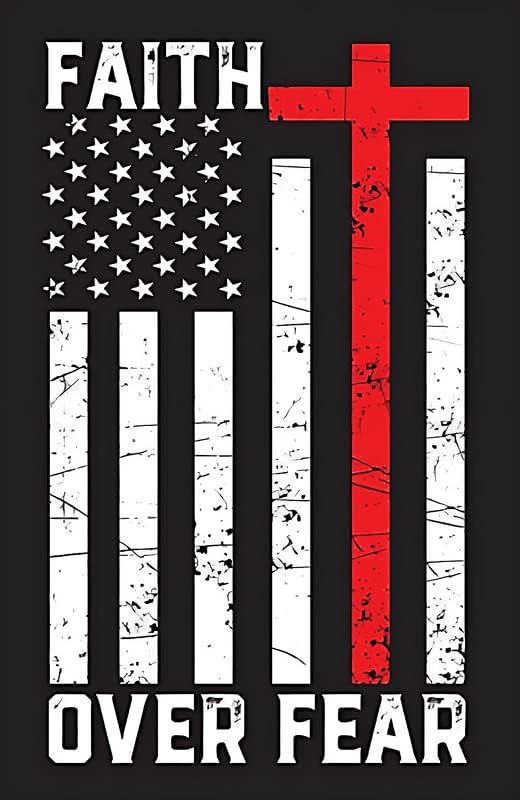 Amazon.com - Tigris Shop Decal American Cross Sticker Flag Faith Over ...