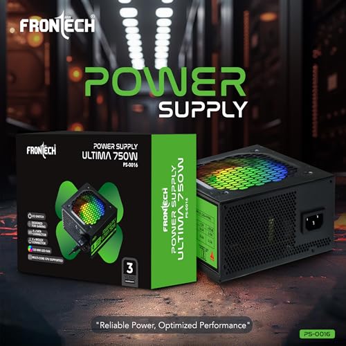 Frontech Ultima 750W Power Supply | ATX 12V SMPS | 120mm RGB Fan ...
