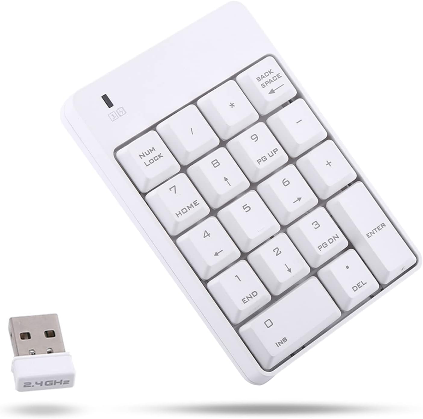 Amazon.com: Yoidesu Number Pad, USB Numeric Keypad,18 Key Mini Portable Data Entry Number Pad ...
