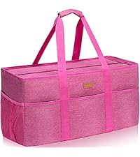 Amazon.com - LHZK Standing Utility Tote Bag with Metal Wire Frame and ...