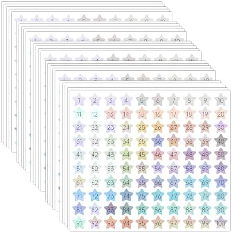 Amazon.com : Small Number Stickers 1-100, Tiny Vinyl Numbered Stickers ...