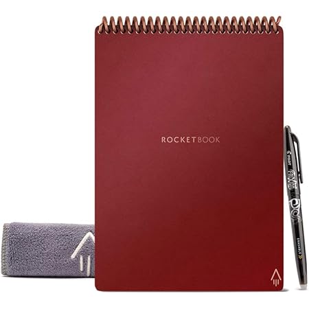 Rocketbook Core Smart Reusable Notebook - A5 Blue Notepad, Dot Grid ...