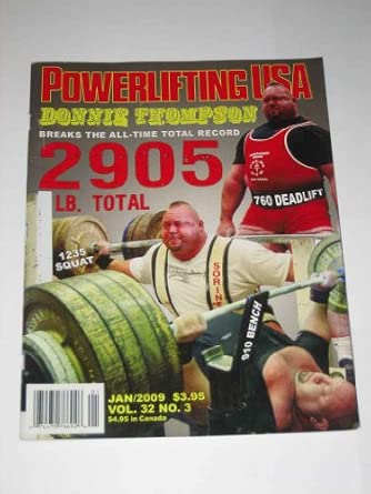 Powerlifting USA January 2009 Donnie Thompson: Amazon.com: Books