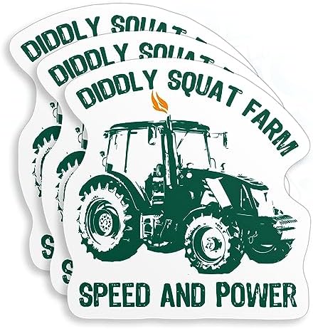 Amazon.com: (3Pcs) Diddly Squat Farm Speed and Power Stickers Bumper ...