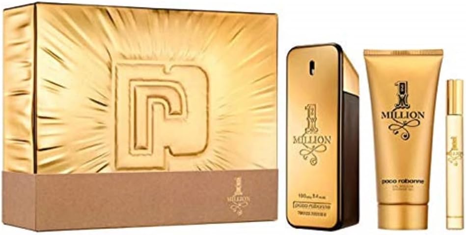 Amazon.com : Paco Rabanne One Million 3-Piece Gift Set for Men, (3.4 Oz ...