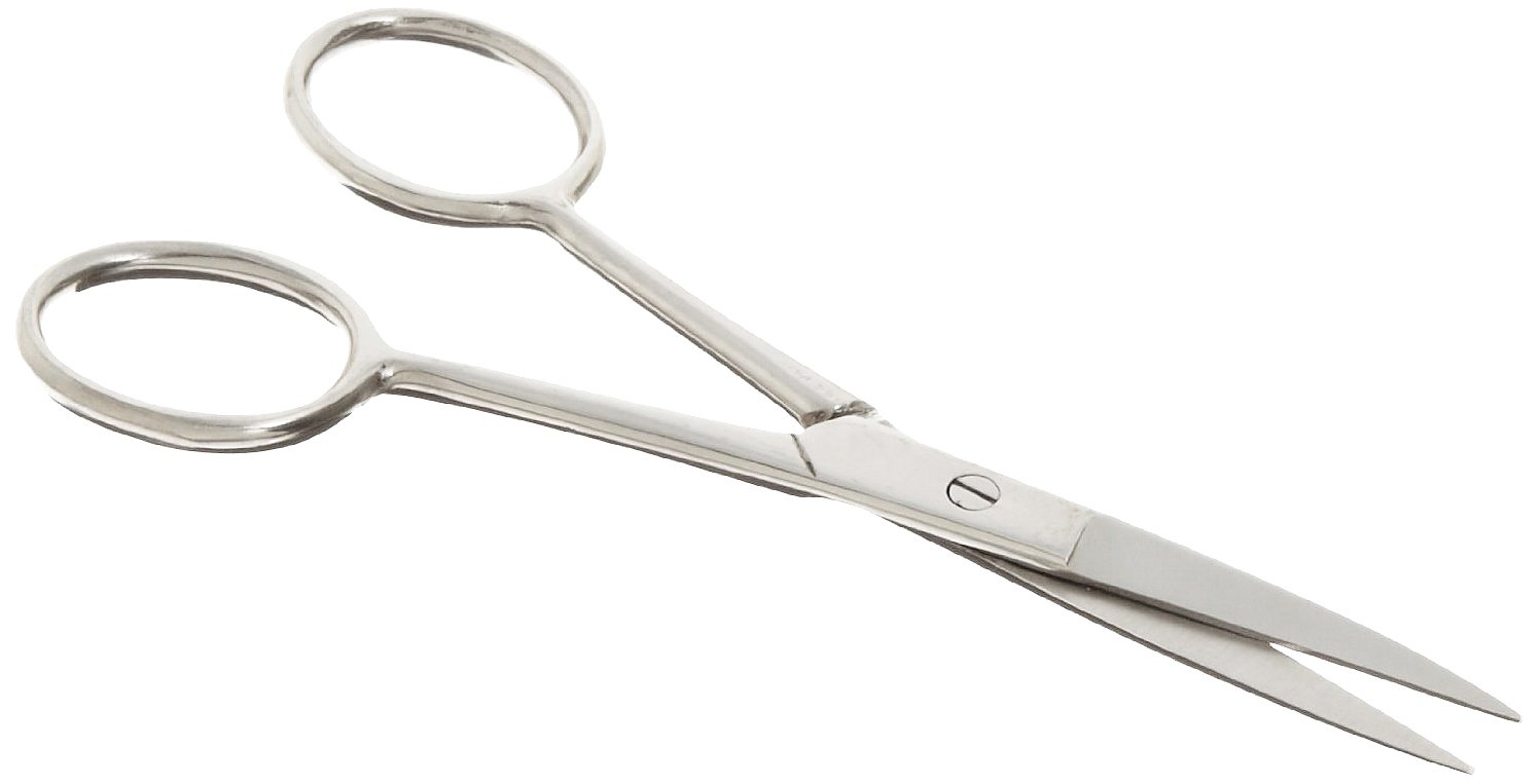 American Educational Dissecting Chrome Scissor with Sharp Tip, 4-1/2 ...