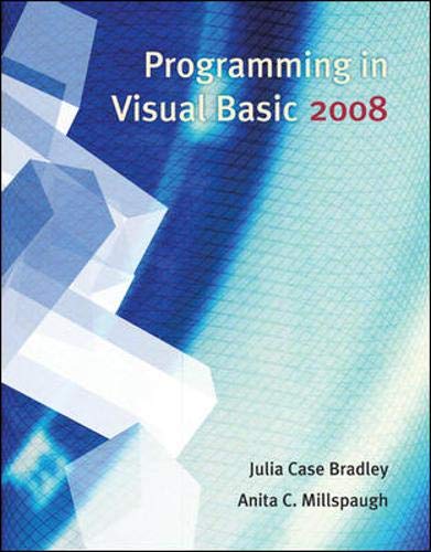 Programming in Visual Basic 2008: 9780073517209: Computer Science Books @ Amazon.com