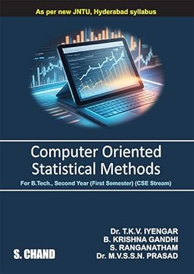 Buy Computer Oriented Statistical Methods: For B.Tech., Second Year Semester I | CSE Stream ...