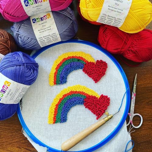 SMUMS 100% Mercerized Cotton Crochet Yarn | 50gr x 10 Balls for ...