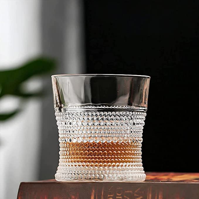 Bold & Wide Italian Premium Big Whiskey Glasses Set of 2 Transparent ...