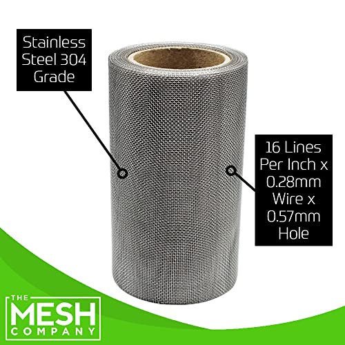 The Mesh Company Stainless Steel Insect Mesh Soffit Vent Fly Screen ...