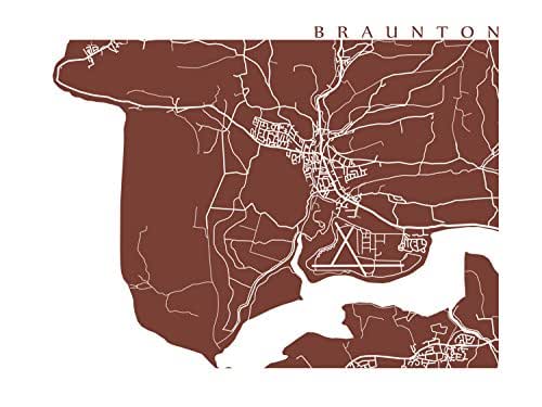 Amazon.com: Braunton Map Print : Home & Kitchen