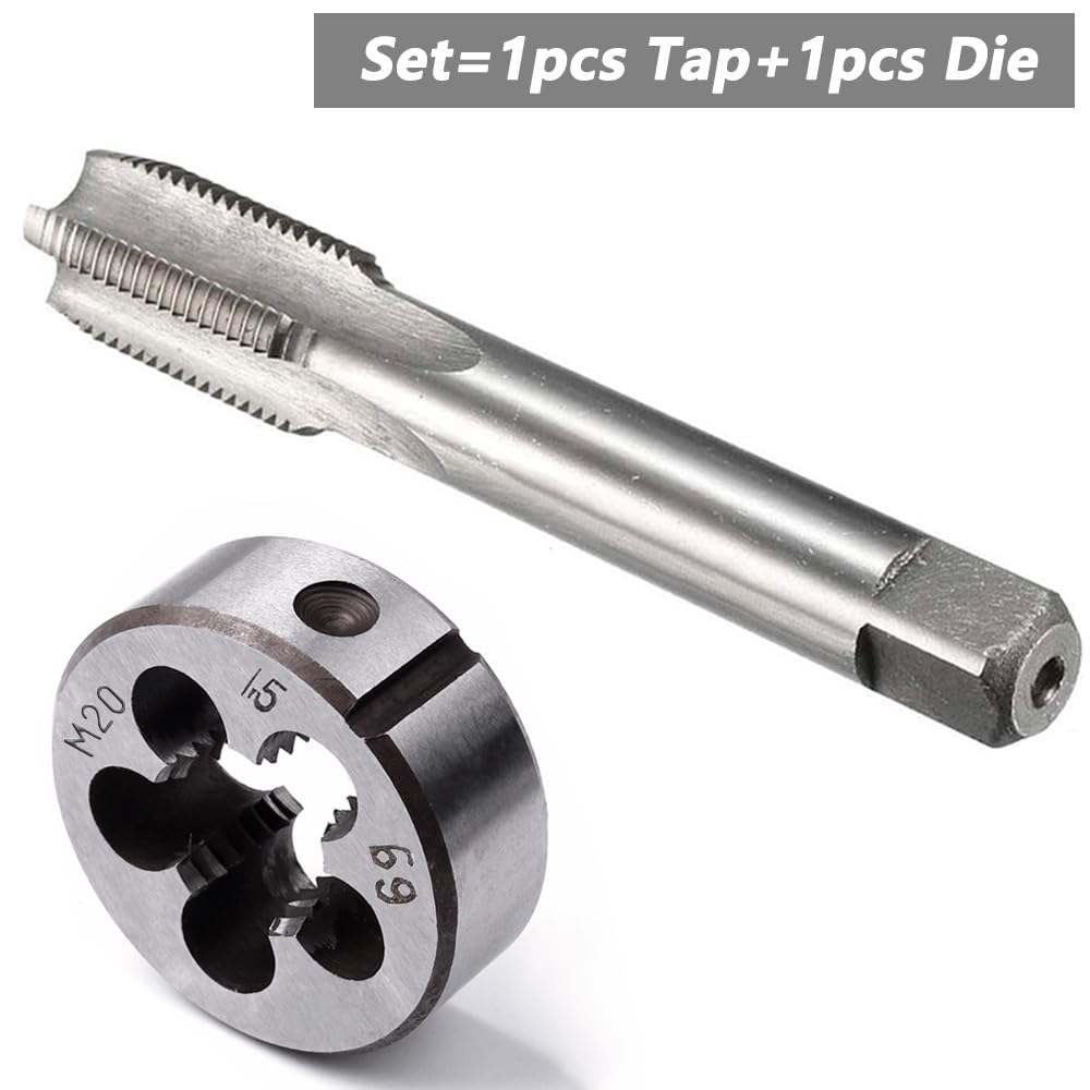 Snapklik.com : M20 X 1.5 Metric Tap And Die Set M20 X 1.5mm HSS ...