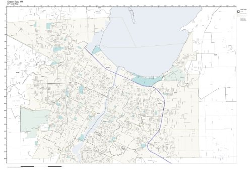 Amazon.com : ZIP Code Wall Map of Green Bay, WI ZIP Code Map Not ...
