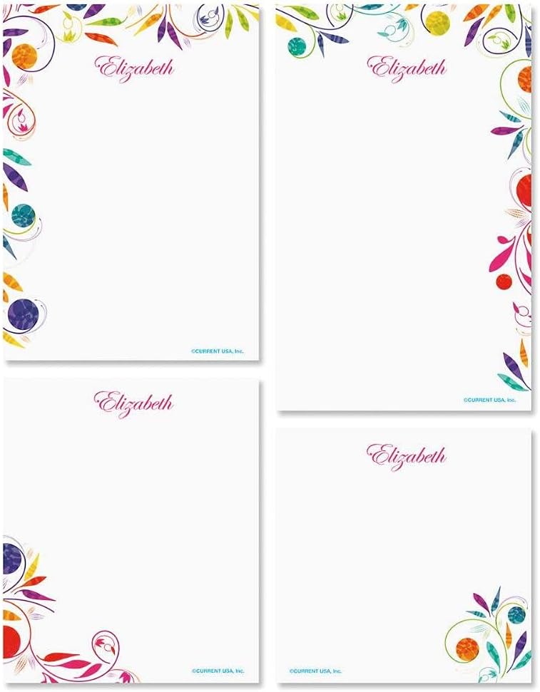 Amazon.com : Current Color Swirl Personalized Notepad Set – Set of 4 ...
