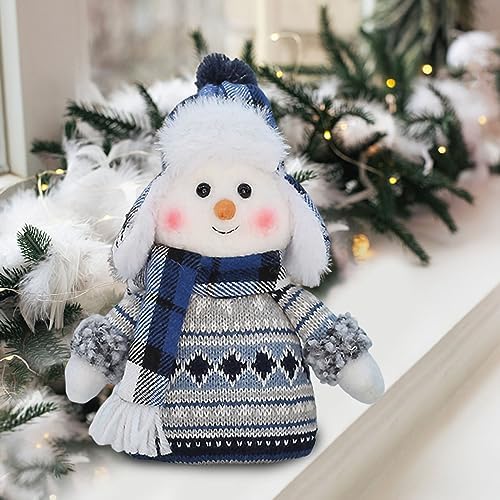 Amazon.com: FRJINIE Cute Snowman Plush Knit Doll, Christmas Handmade ...