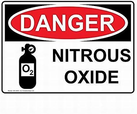 mefoll 12x16 OSHA Danger Nitrous Oxide Sign Warning Sign Safety Sign ...