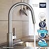 GROHE Get - Kitchen Sink Pull-Out Mixer Tap (2 Spray Options, High ...